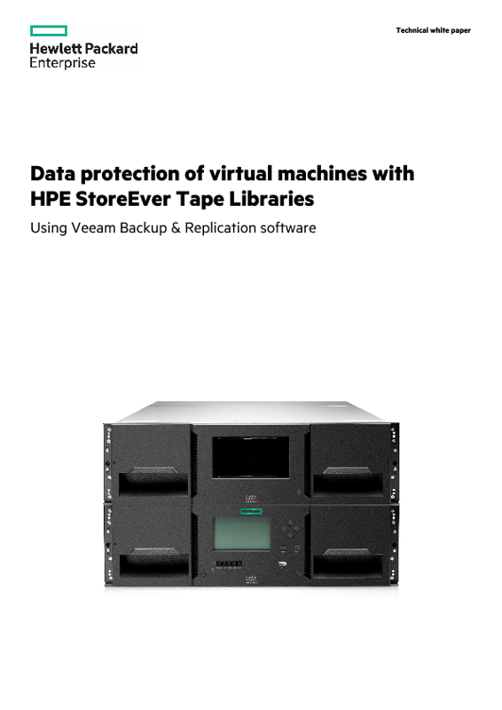 Hpe Reference Configuration For Veeam Backup And Replication Version 12 With Hpe Storeonce And Hpe