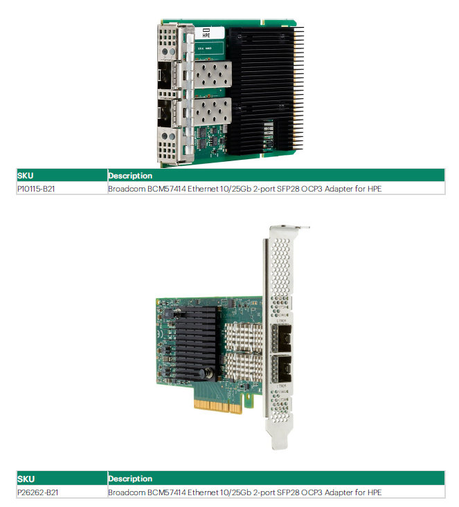 Compute 10/25Gb Ethernet Adapters for HPE QuickSpecs | HPE