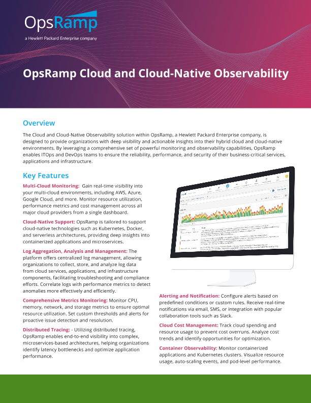 Cloud And Cloud Native Observability Datasheet