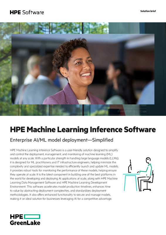HPE Machine Learning Inference Software HPE Machine Learning Inference Software