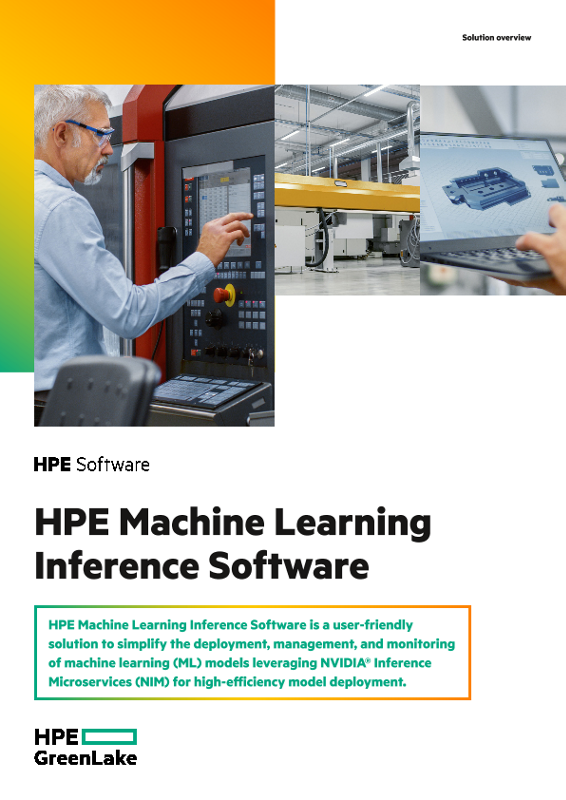 HPE Machine Learning Inference Software HPE Machine Learning Inference Software