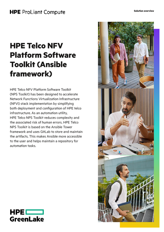 HPE Telco NFV Platform Software Toolkit (Ansible framework) HPE Telco NFV Platform Software Toolkit (Ansible framework)