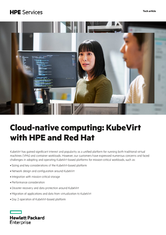 Cloud Native Computing Kubevirt By Hpe And Red Hat