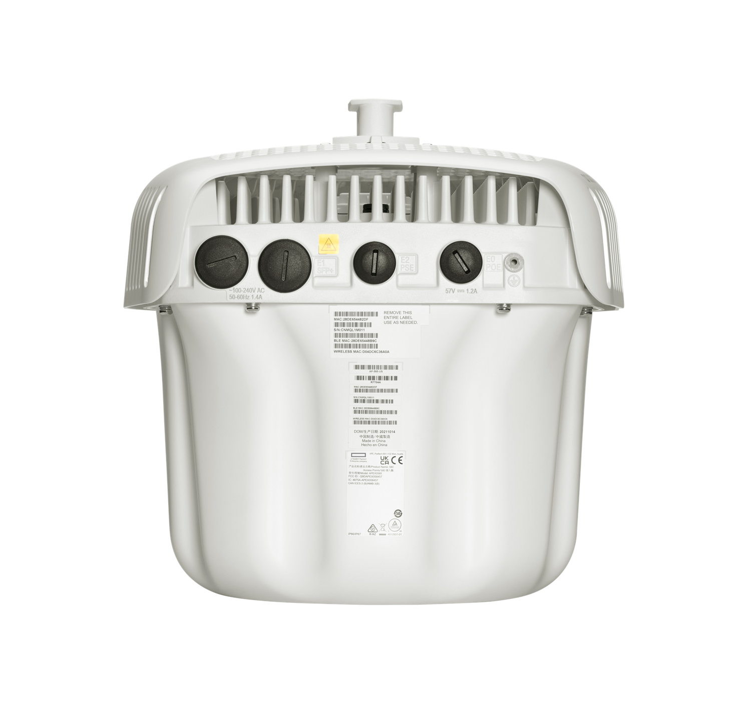 Aruba AP‑585(JP) 듀얼 라디오 4x4:4 802.11ax 내부 전방향 안테나 통합 실외 AP | HPE Store ... Aruba AP‑585(JP) 듀얼 라디오 4x4:4 802.11ax 내부 전방향 안테나 통합 실외 AP | HPE Store ...