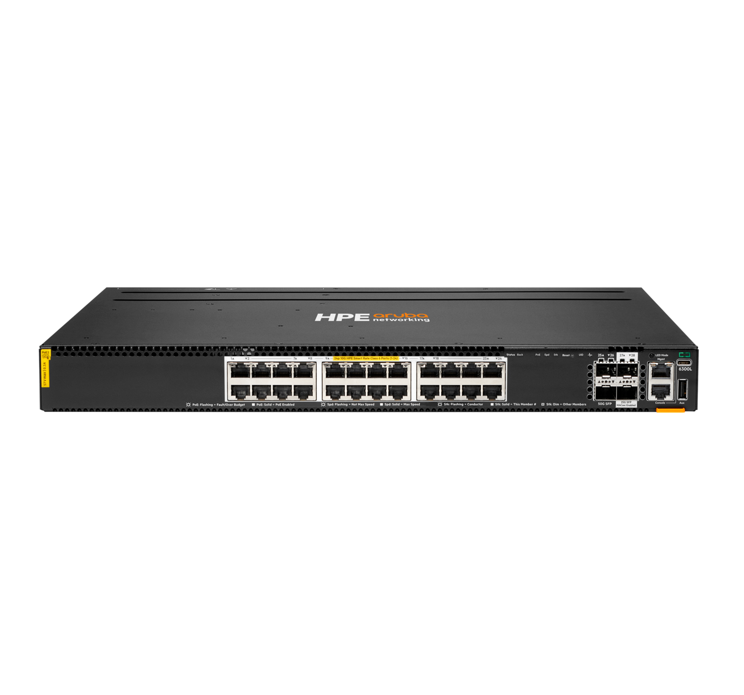 HPE Aruba Networking CX 6300L 24p Smart Rate 1G/2.5G/5G/10G CL6 2p ... HPE Aruba Networking CX 6300L 24p Smart Rate 1G/2.5G/5G/10G CL6 2p ...