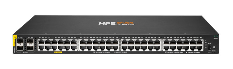 HPE Aruba Networking CX 6000 48p CL4 PoE 4p SFP 1G 370W Switch | HPE ...