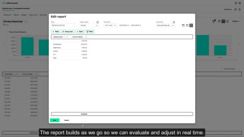 Create showback reports with HPE GreenLake | HPE EUROPE