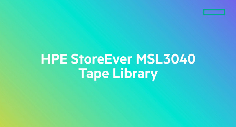 Hands on with the HPE StoreEver MSL3040 Tape Library | HPE EUROPE