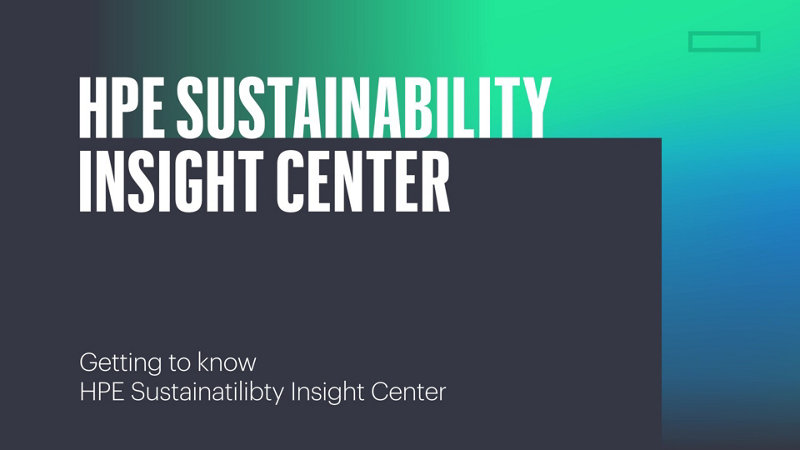 Getting to know the HPE Sustainability Insight Center demo | HPE