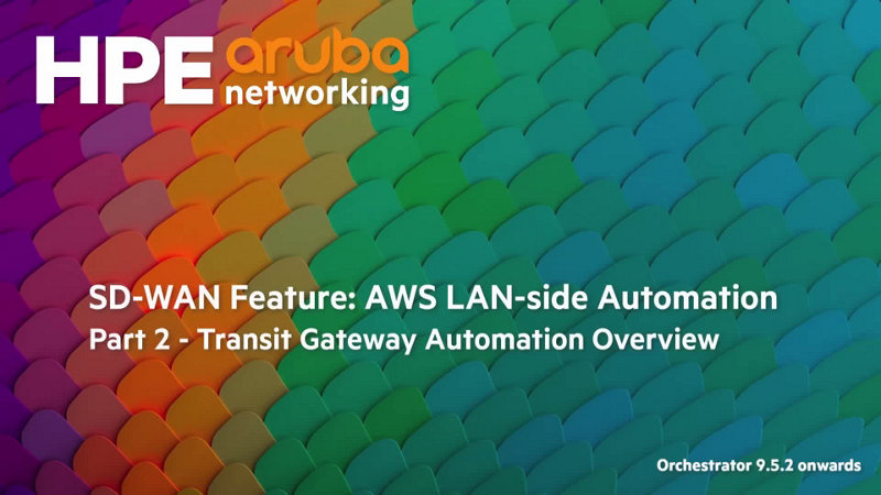 SD-WAN Feature - AWS LAN-side Automation - Part 2 - Transit Gateway ...
