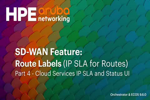 SD-WAN Feature - Route Labels - 4 - Cloud Services IP SLA and Route ...