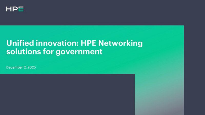 Webinar: Funding in SLED | HPE
