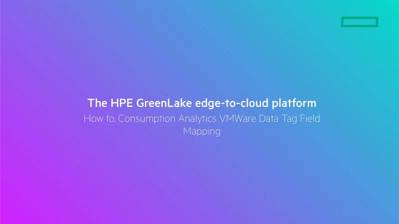 Getting Started: Consumption Analytics VMWare Data Tag Field Mapping ...