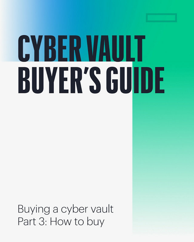 Buying a cyber vault part 3 - How to buy | HPE 대한민국